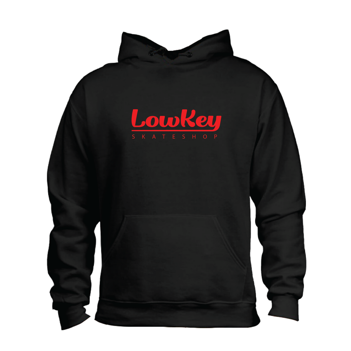 Low Key Red Icon - Black Hoody – Low Key Skate Shop