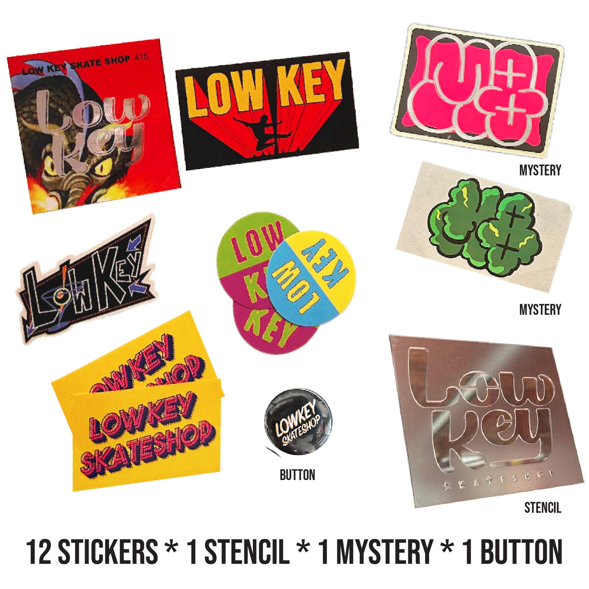 Low Key Sticker Pack - Premium Stack – Low Key Skate Shop